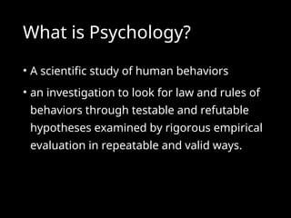 introduction to psychology and adulty psychology and aging | PPT