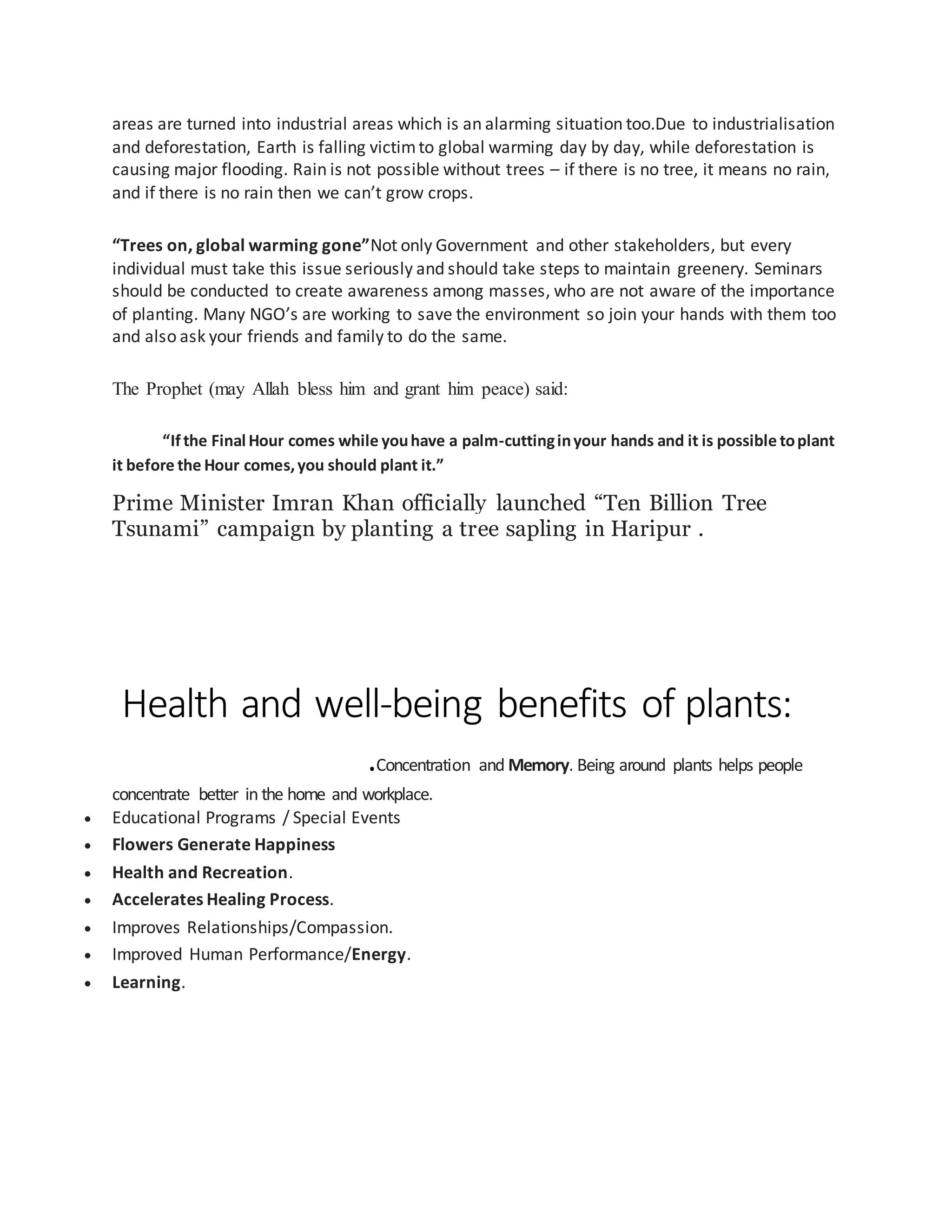 why we need to grow plants | PDF