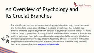 Psychology assignment help by Experts | PPT