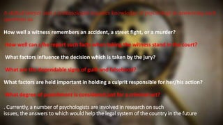 Law and Criminology Psychology | PPTX