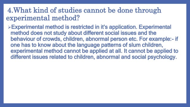 PSYCHOLOGY, EXPERIMENTAL METHOD CASE STUDY | PPTX