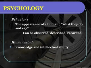 Psychology Concept And Education Psychology | PPT