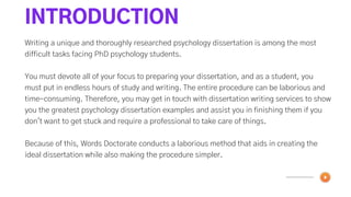 Psychology Dissertation Examples In London.pptx | Postgraduate ...