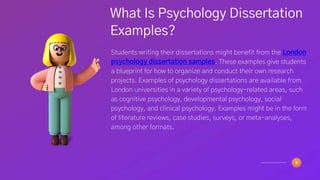 Psychology Dissertation Examples In London.pptx | Postgraduate ...