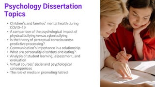 Psychology Dissertation Examples In London.pptx | Postgraduate ...