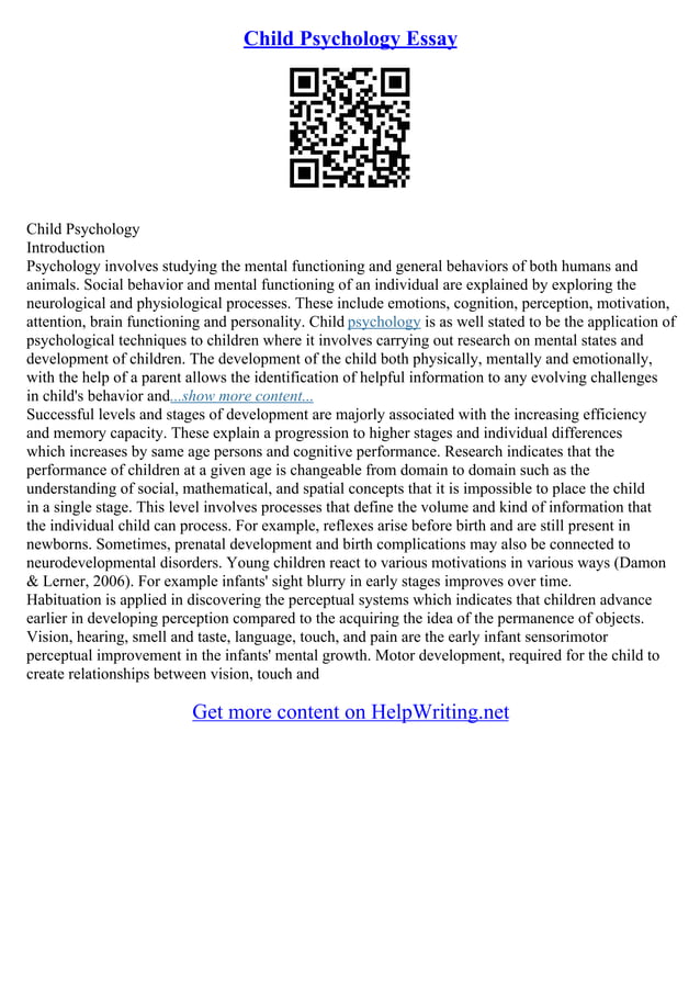 Psychology Essay Writing | PDF