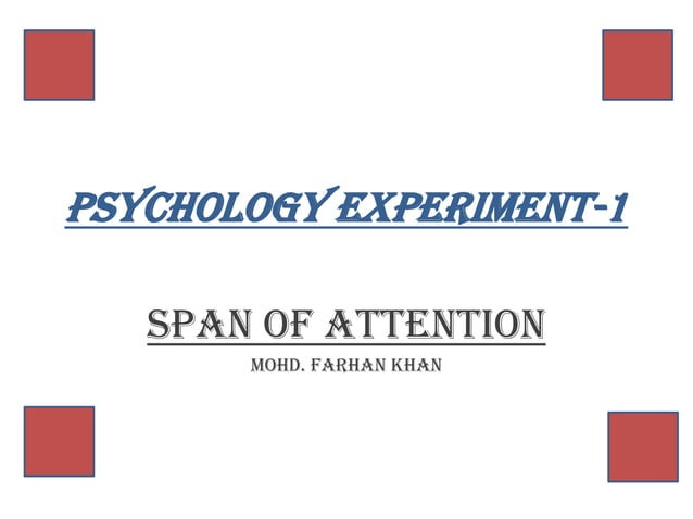 Psychology experiment 1-converted | PPT