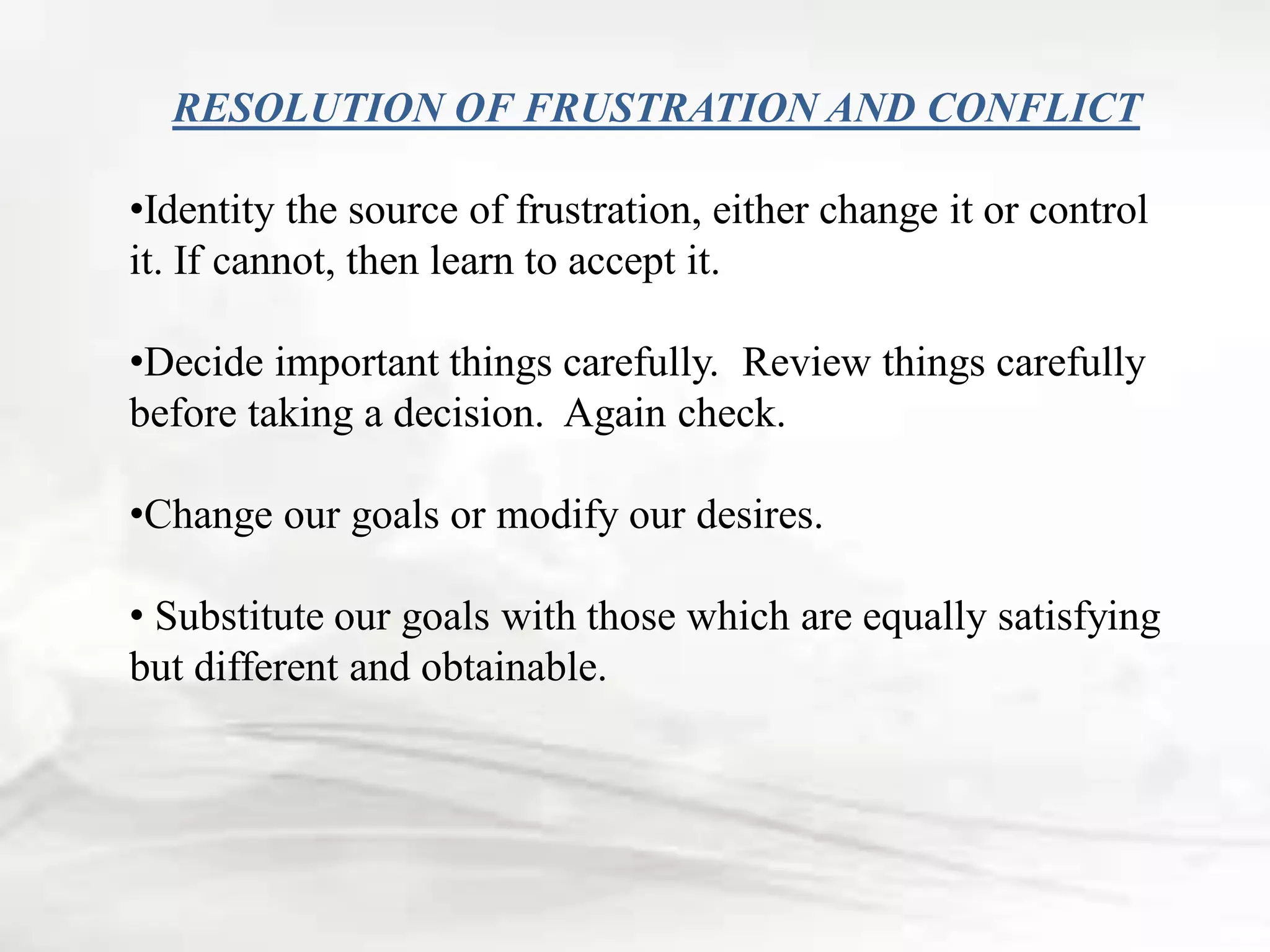 Psychology Frustration and Conflict | PDF