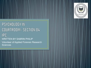 Psychology in courtroom | PPTX