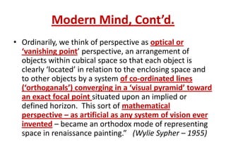 Psychology, Perspective, and the Modern Mind | PPTX