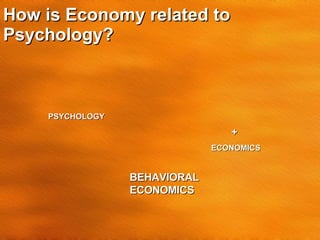 Psychology Meets Economics | PPT