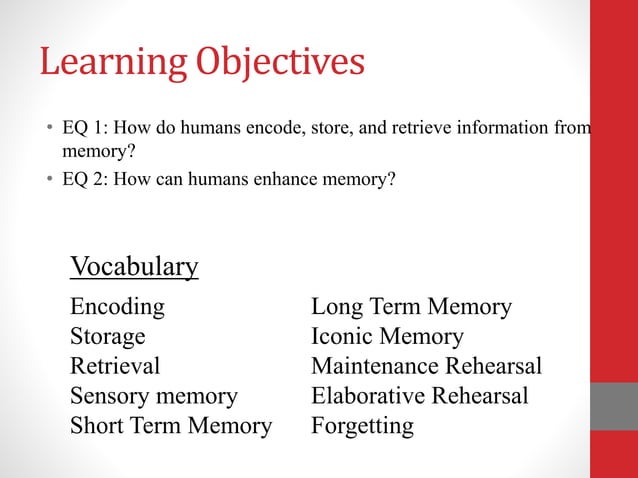 Psychology memory power point | PPT