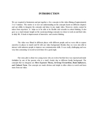 Psychology Movie Report - Literature Review | DOCX