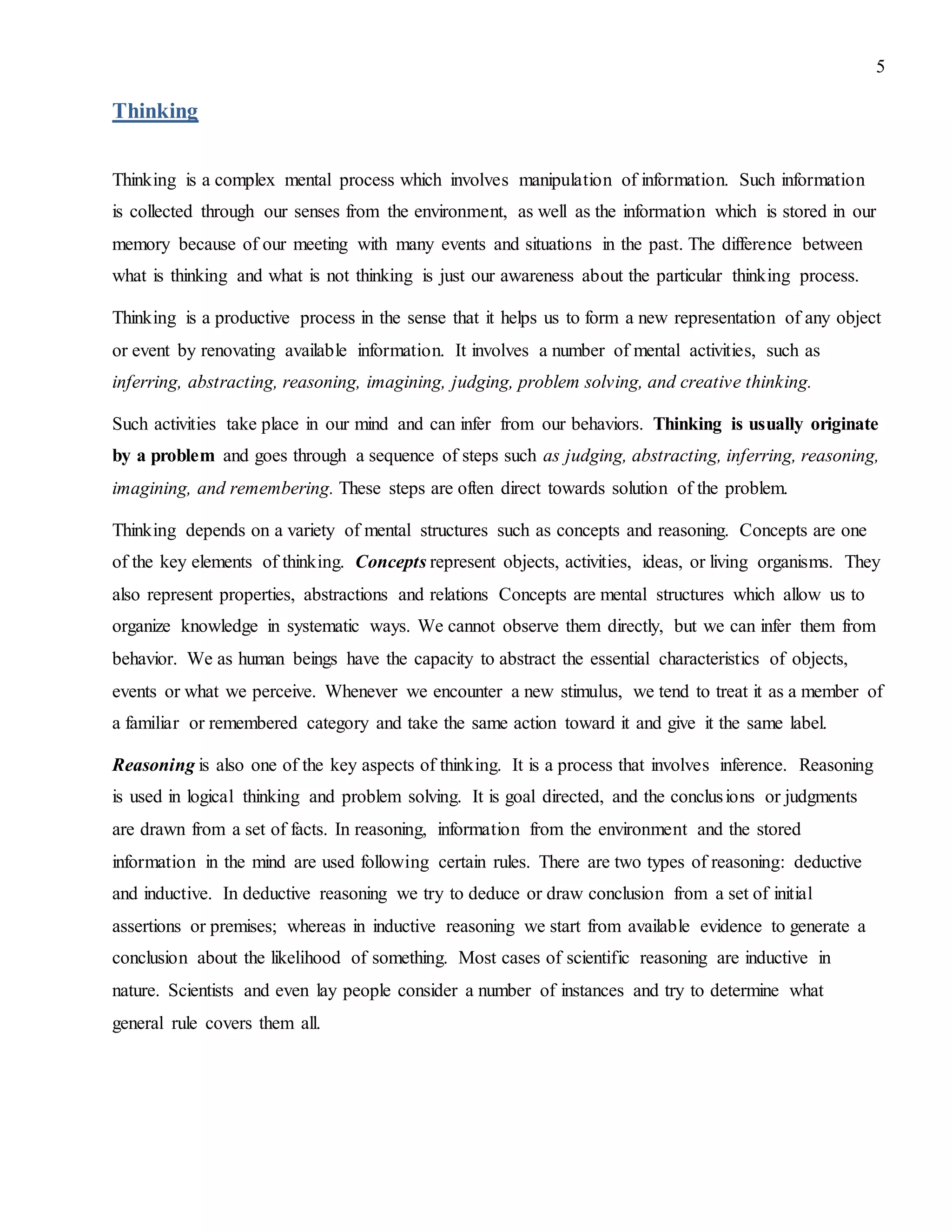 Problem solving in Psychology perspect | DOCX