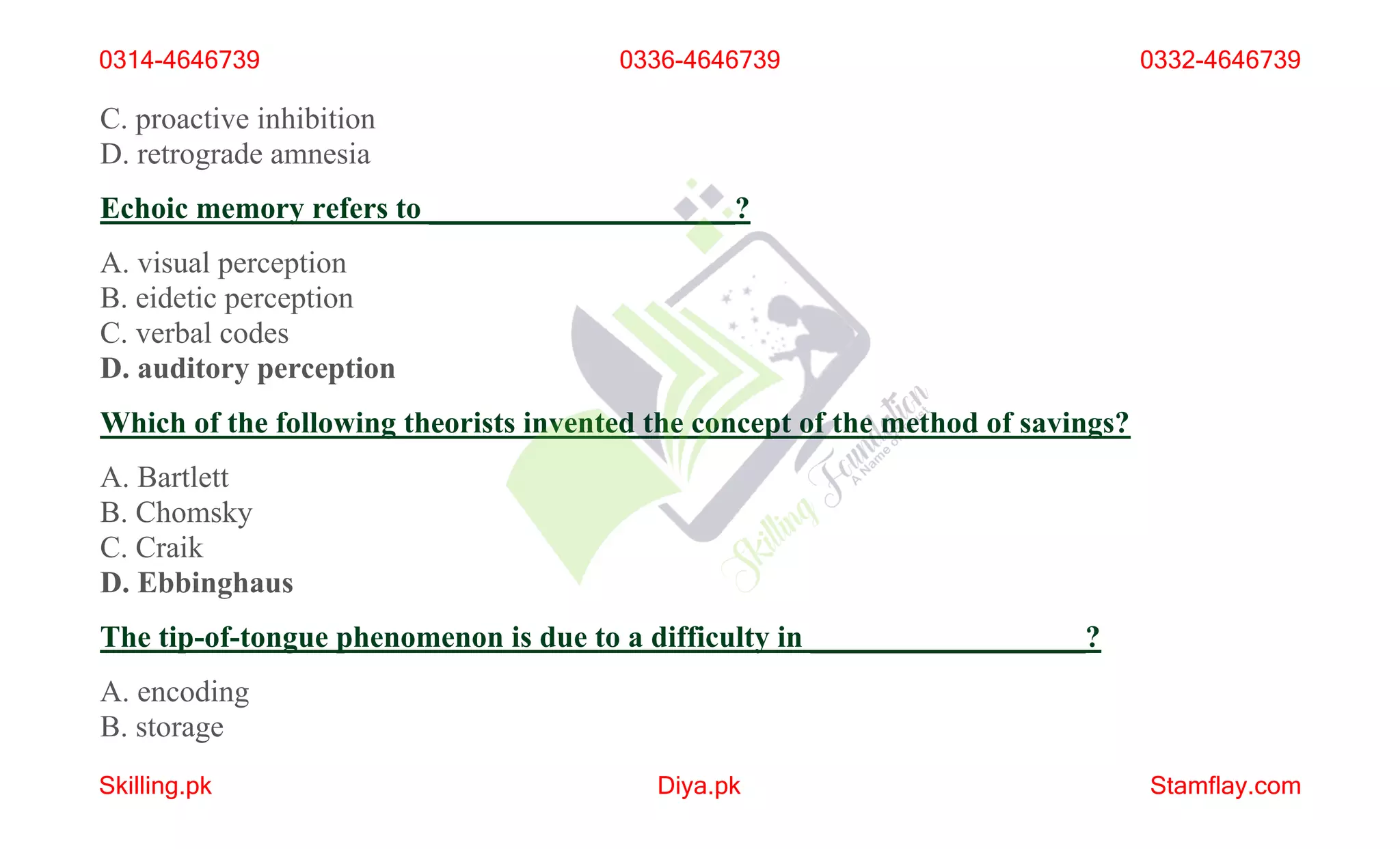 PSYCHOLOGY Objective Questions & Answers MCQs.pdf