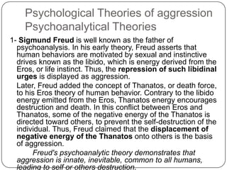 Psychology of aggression | PPT