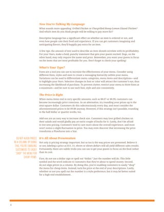 Psychology of a menu | PDF