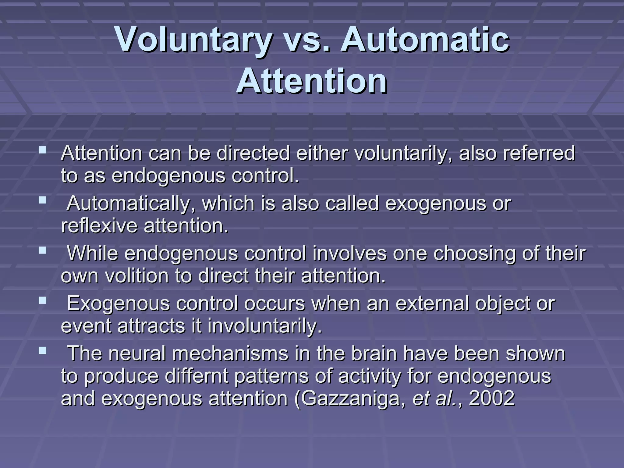 Psychology of attention | PPT