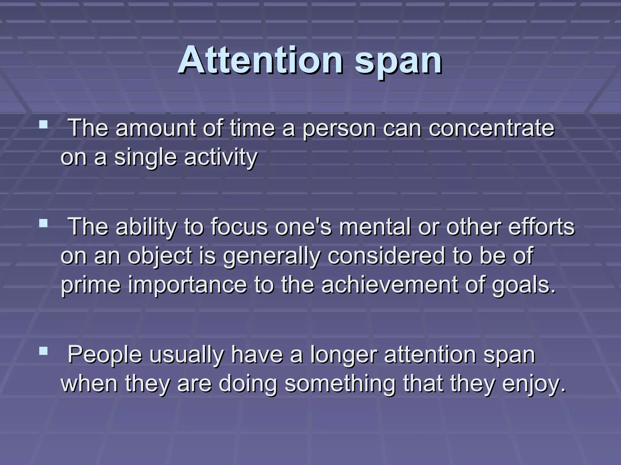 Psychology of attention | PPT