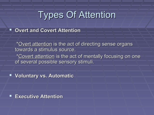 Psychology of attention | PPT | Eye and Vision Conditions | Diseases ...