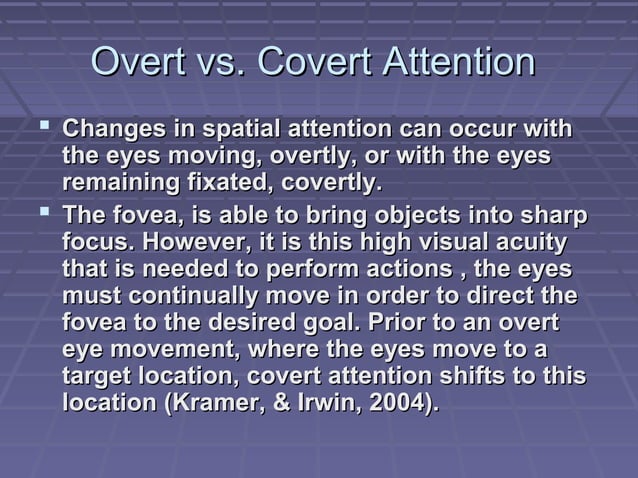 Psychology of attention | PPT | Eye and Vision Conditions | Diseases ...
