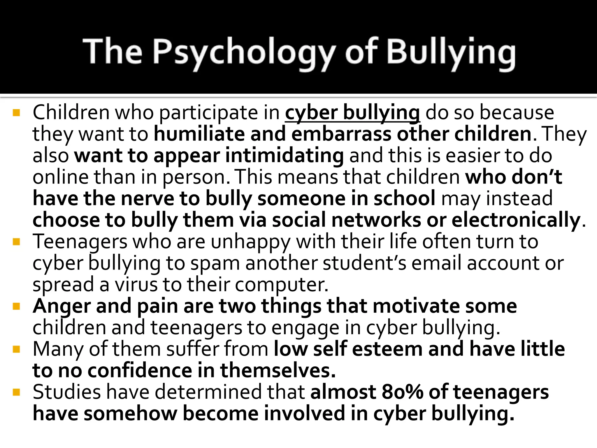 The Psychology of Bullying. Statistics & Societal Response Ireland. By ...