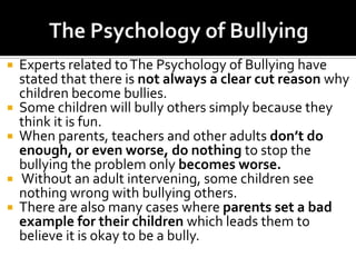The Psychology of Bullying. Statistics & Societal Response Ireland. By ...