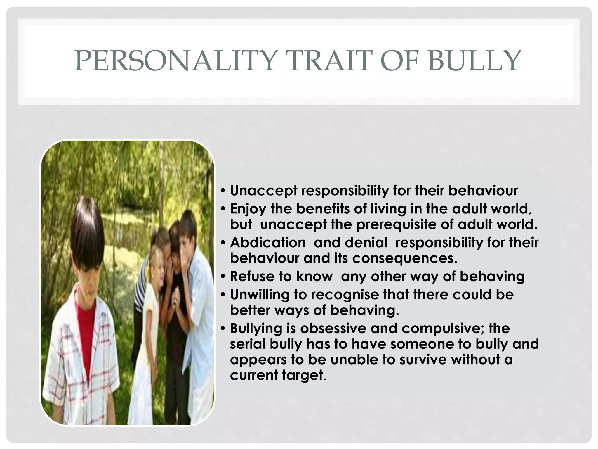 Psychology of bullying | PPTX