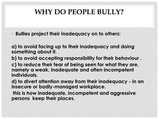 Psychology of bullying | PPTX