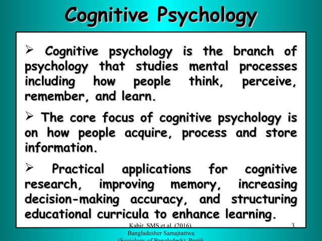 Psychology of cognition | PPT
