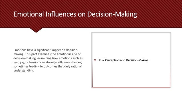 Deciphering Choices: The Psychology of Decision-Making | PPT