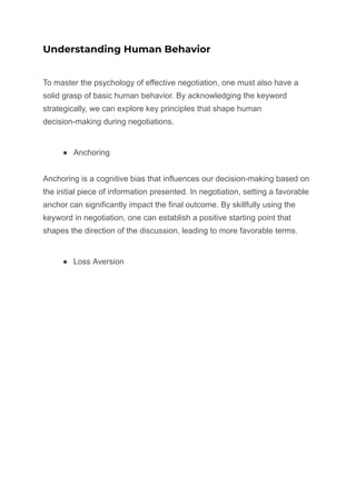 Psychology of Effective Negotiation_ Mastering the Art of Persuasion ...