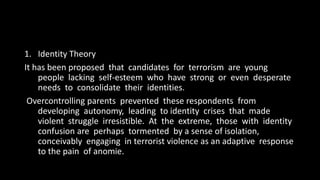 Psychology of extremism and terrorism | PPTX