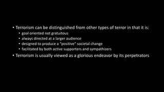 Psychology of extremism and terrorism | PPTX