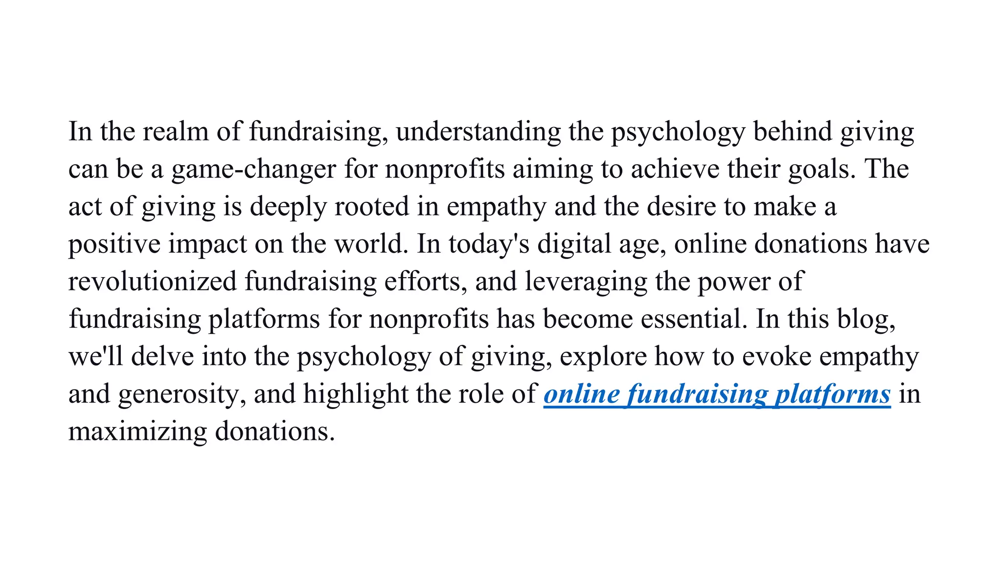 Master the psychology behind effective fundraising! | PPTX