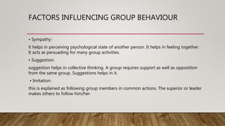 Psychology of groups | PPTX