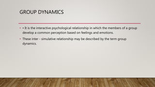 Psychology of groups | PPTX
