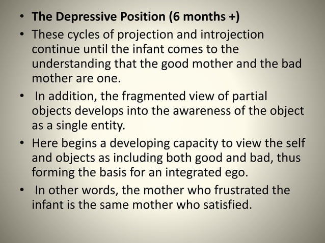 OVERVIEW OF OBJECT RELATIONS AND ATTACHMENT THEORIES | PPTX