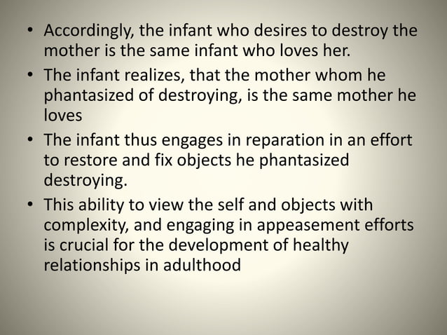 OVERVIEW OF OBJECT RELATIONS AND ATTACHMENT THEORIES | PPTX