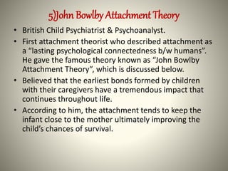 OVERVIEW OF OBJECT RELATIONS AND ATTACHMENT THEORIES | PPTX