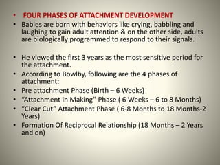 OVERVIEW OF OBJECT RELATIONS AND ATTACHMENT THEORIES | PPTX