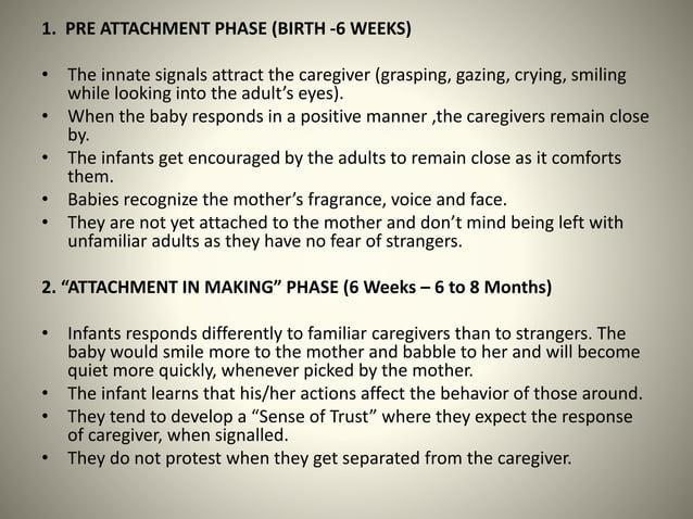 Overview Of Object Relations And Attachment Theories Pptx