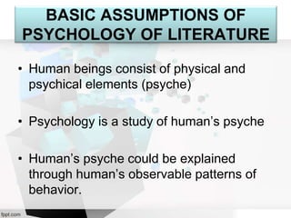 Psychology of literature | PPTX