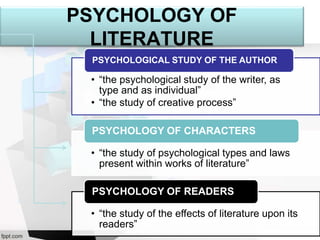 Psychology of literature | PPTX