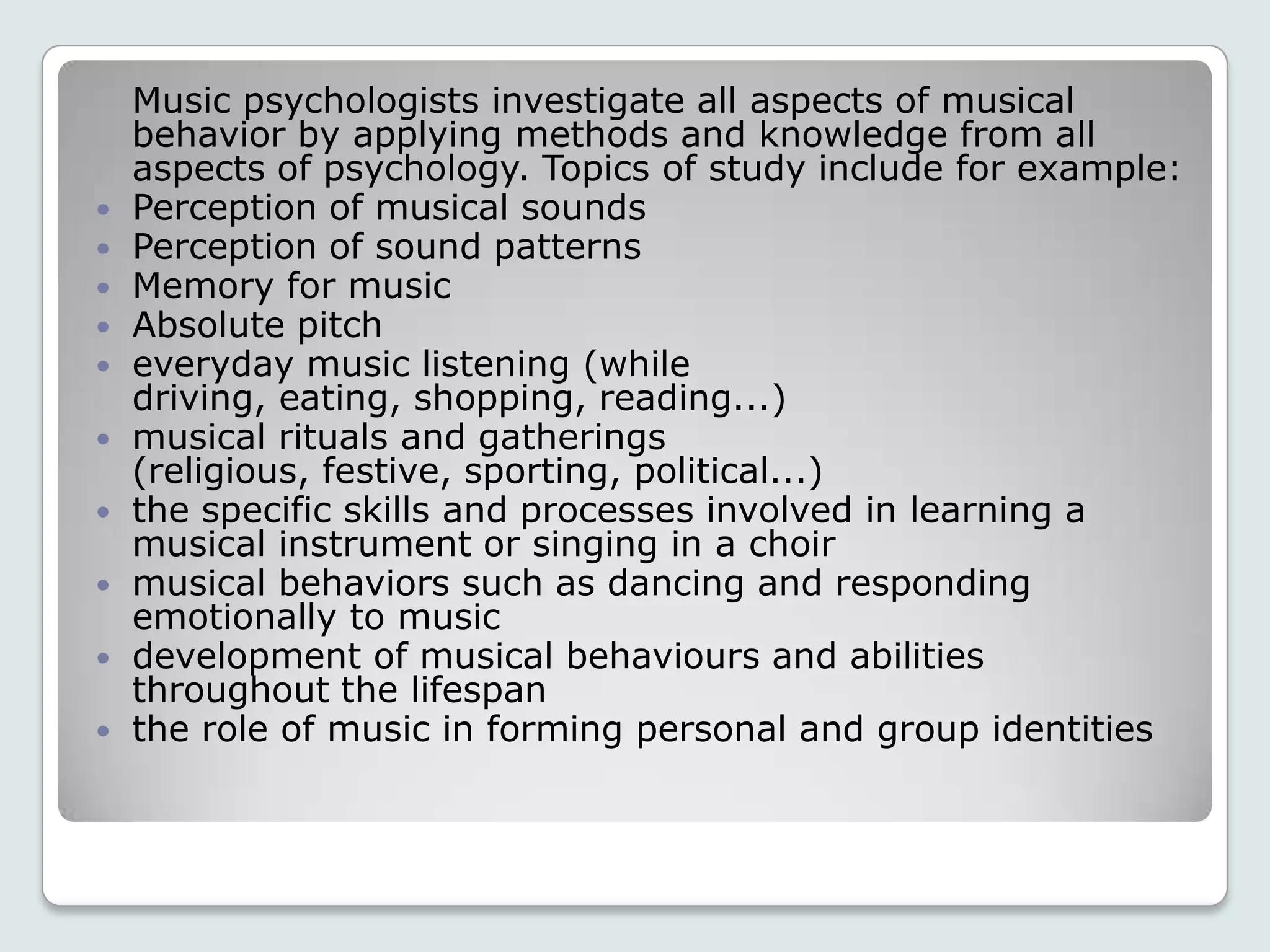 Psychology of music | PPTX