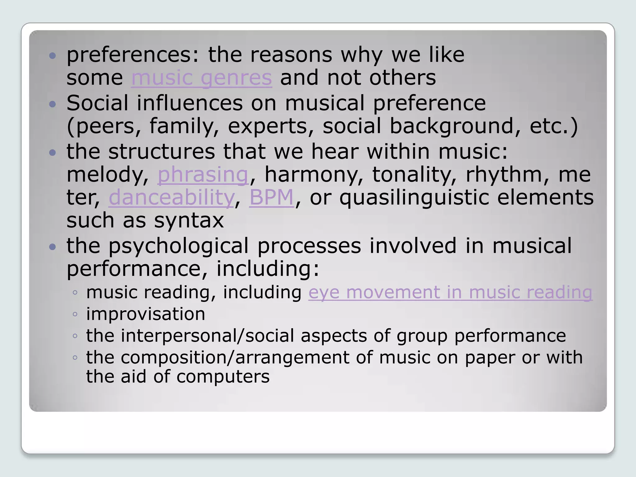 Psychology of music | PPTX