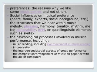 Psychology of music | PPTX