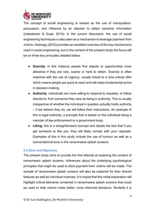 Exploring the Psychological Mechanisms used in Ransomware Splash ...