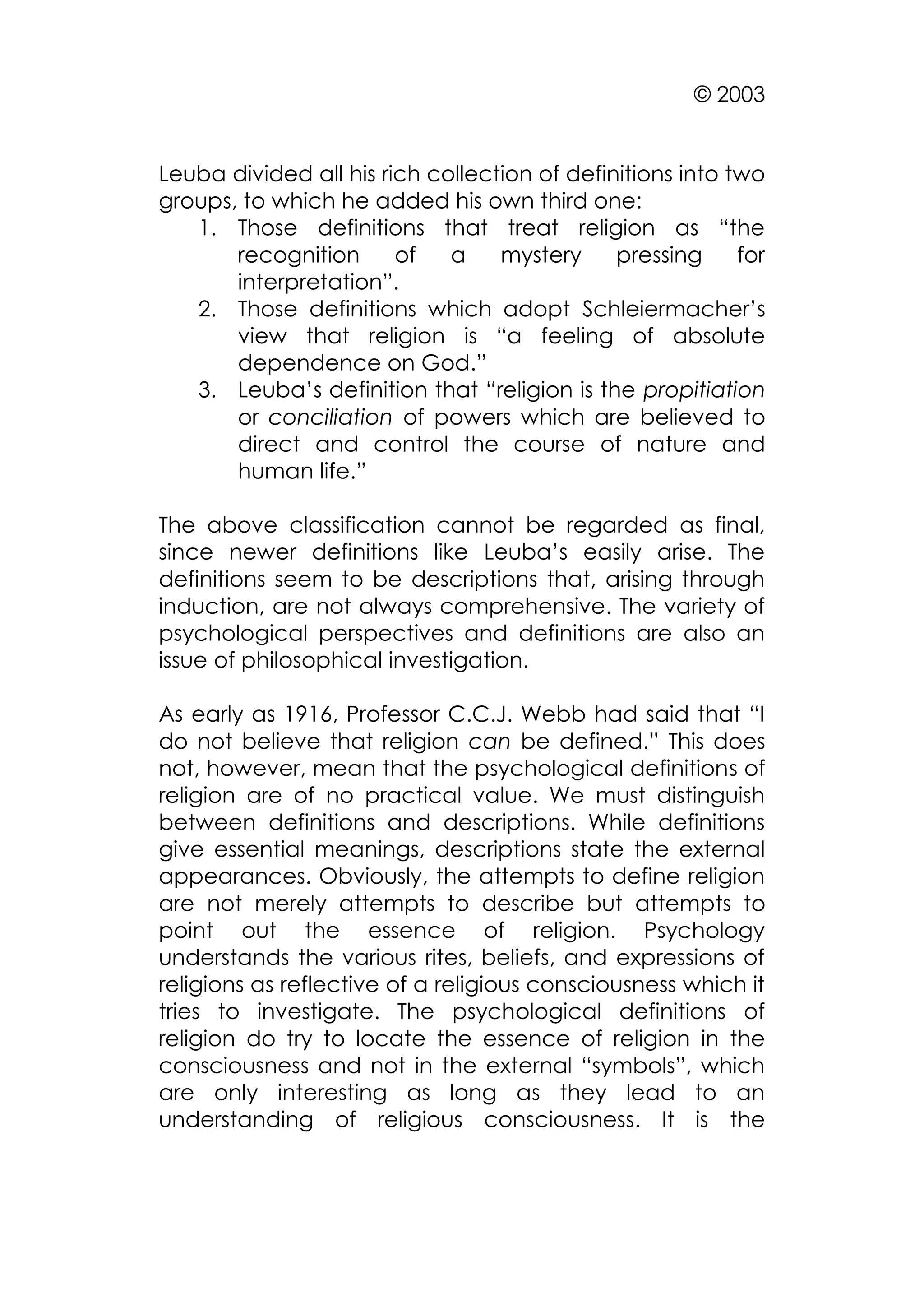 Psychology of Religion | PDF