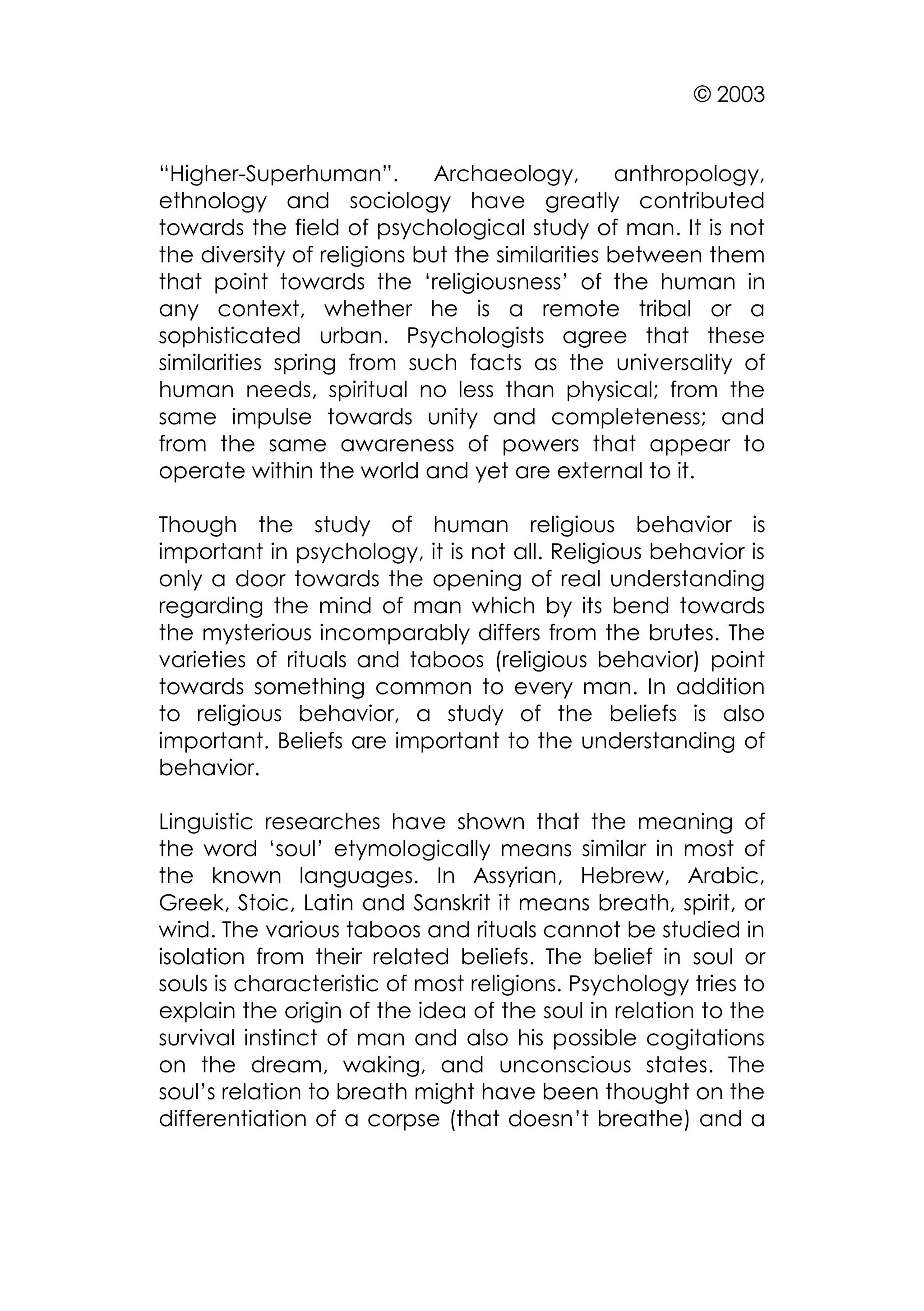 Psychology of Religion | PDF